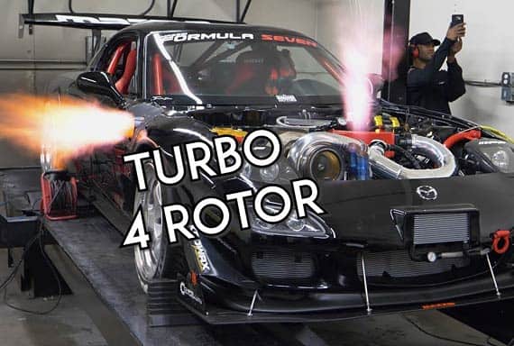 Turbo 4 Rotor RX-7 Dyno Screamer - DRIFTED